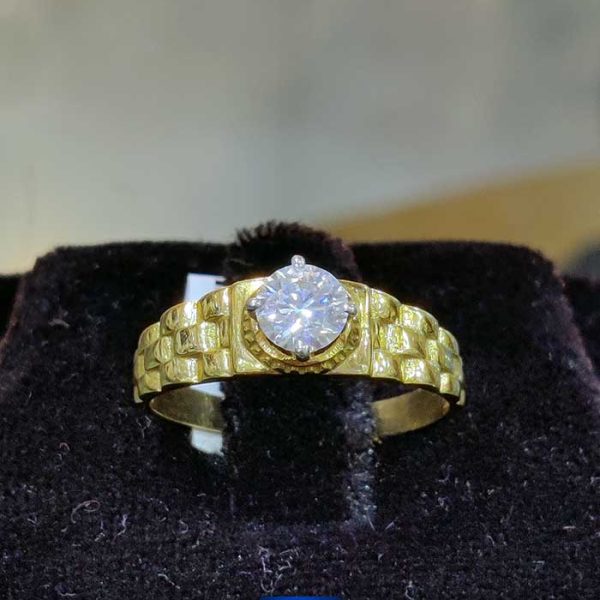 Diamond Gold Gents Ring | TAJ Diamond