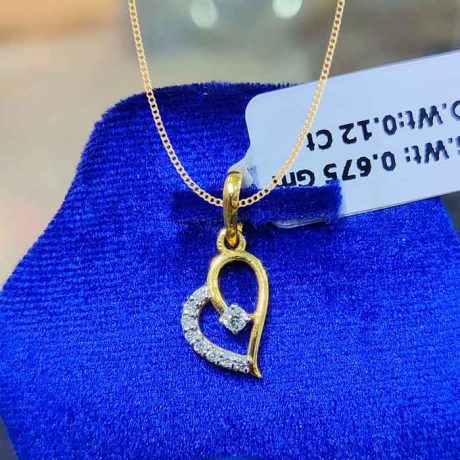 Heart Diamond Locket Pendant at Best Price In Dhaka