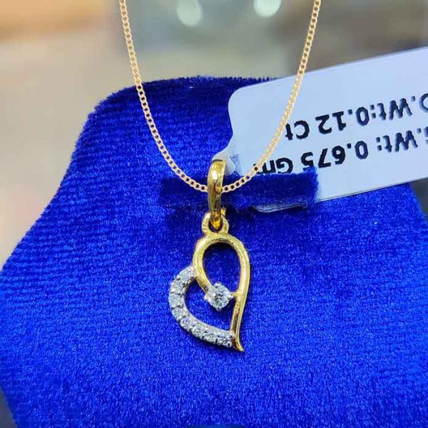 Heart Diamond Locket Pendant at Best Price In Dhaka