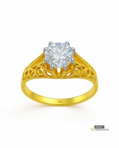 Solitaire Diamond Gents Ring Luxurious Design For Men