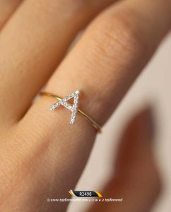 A Alphabet Diamond Ring at the Best Price by TAJ Diamond